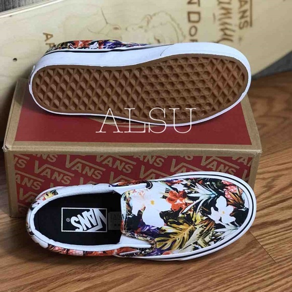 Vans | Shoes | Vans Classic Slip On Cuban Floral Kids Authentic | Poshmark